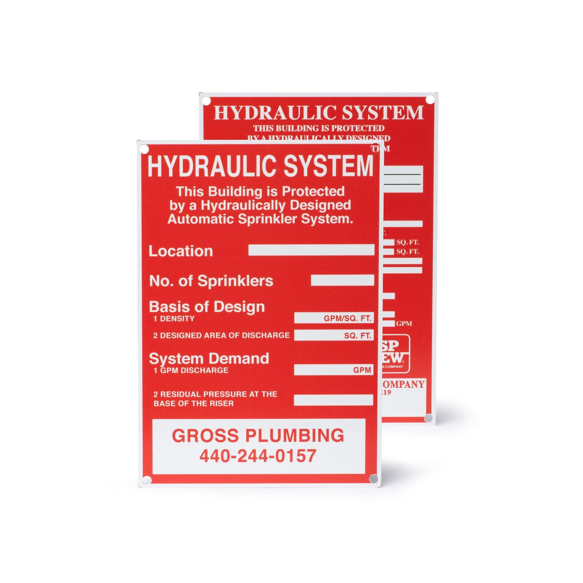 Standard & Custom Fire Protection Signage – Craftmark Pipe Markers