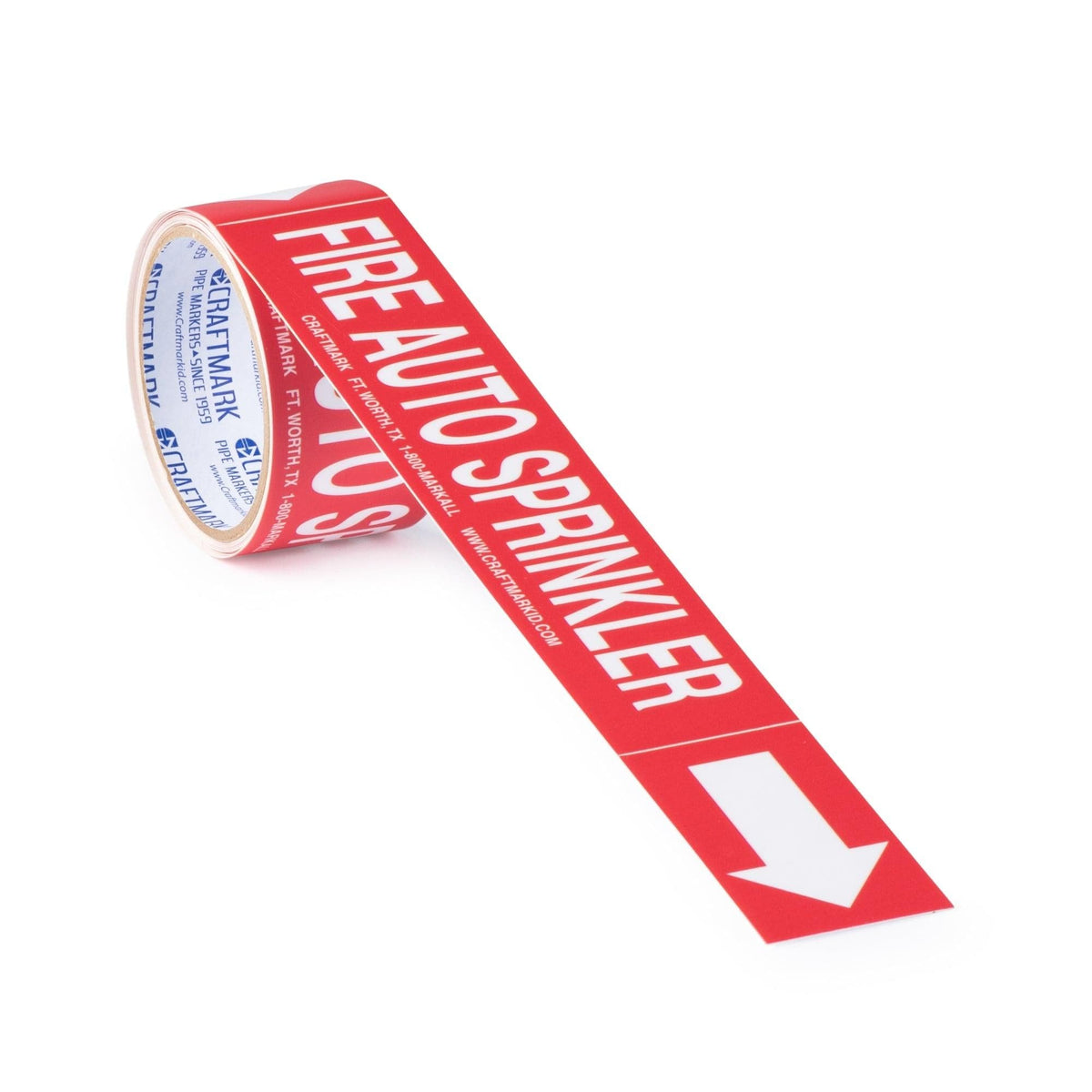 RollMark™ V Self-Stick Fire Protection Marker – Craftmark Pipe Markers