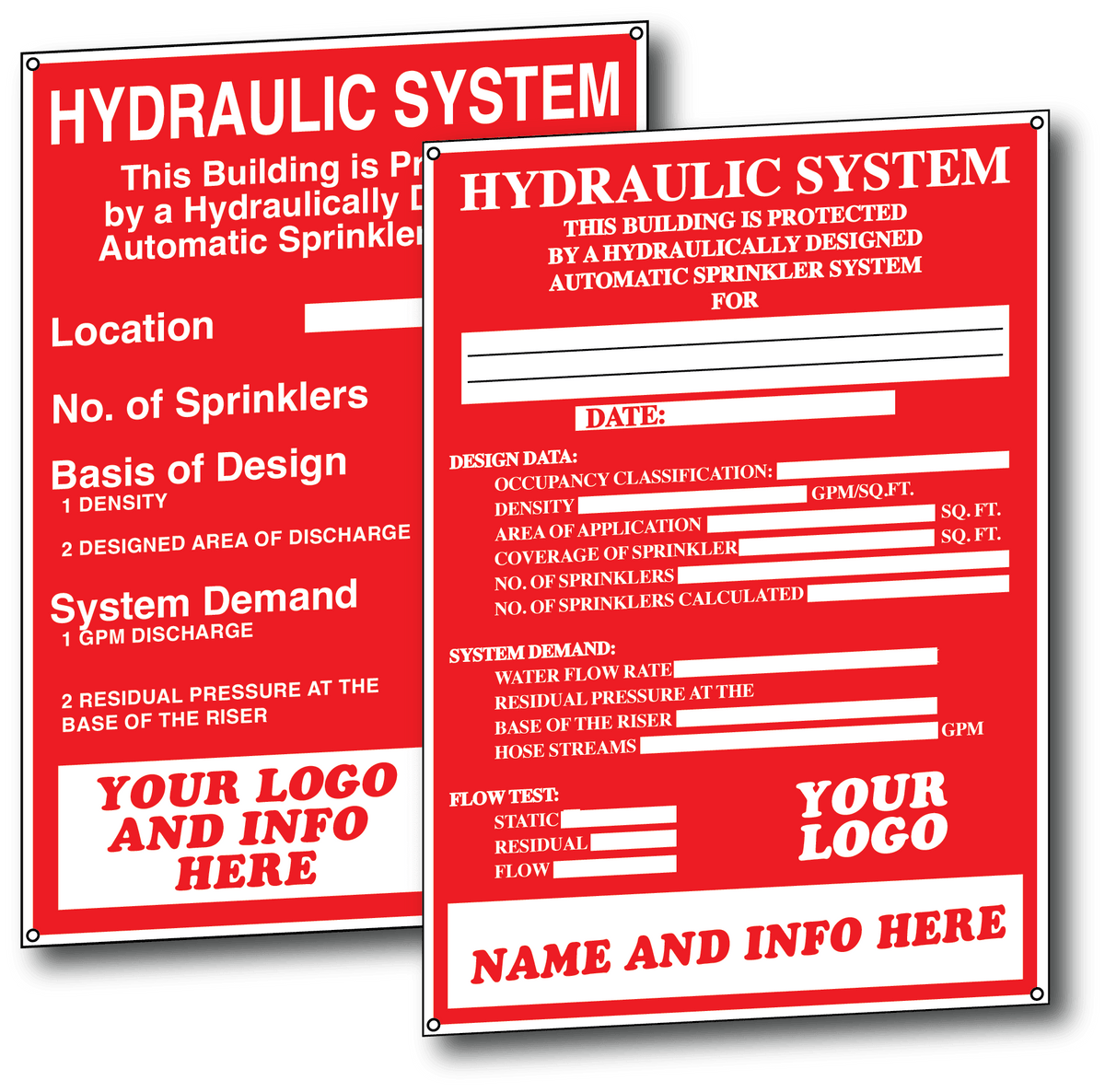 Standard & Custom Fire Protection Signage – Craftmark Pipe Markers